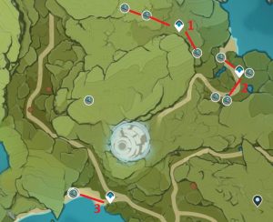 Small Lamp Grass Farming Locations in Genshin Impact (Map and Route ...