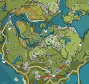 Violetgrass Farming Locations in Genshin Impact (Map and Route ...