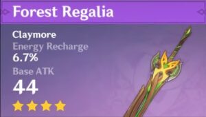 Forest Regalia - Sumeru Craftable Claymore - Genshin DB